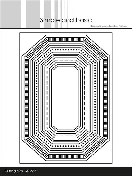 603539 Simple and Basic die "Misc Edged Borders A6" SBD539 – HobbyGros