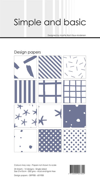 601908 Simple and Basic Design Papers 10x21cm "Eggplant" SBP908 – HobbyGros