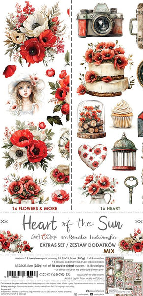 350133 Craft O'Clock Paper Pack "Hearts of the Sun - Extras Set - Mix ...
