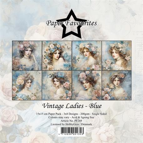 278269 Paper Favourites Paper Pack "Vintage Ladies - Blue" PF269 ...