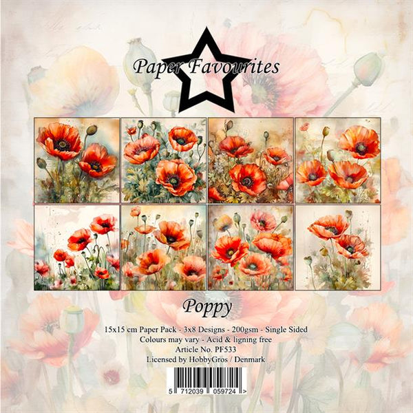 278533 Paper Favourites Paper Pack "Poppy" PF533 – HobbyGros