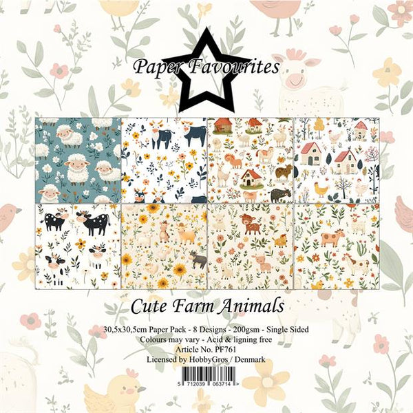 278761 Paper Favourites Paper Pack "Cute Farm Animals" PF761 – HobbyGros