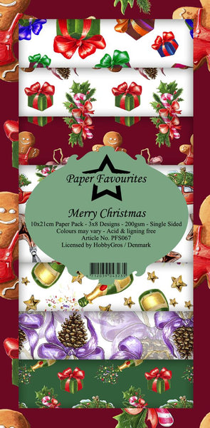 279067 Paper Favourites Slim Card "Merry Christmas" PFS067 – HobbyGros