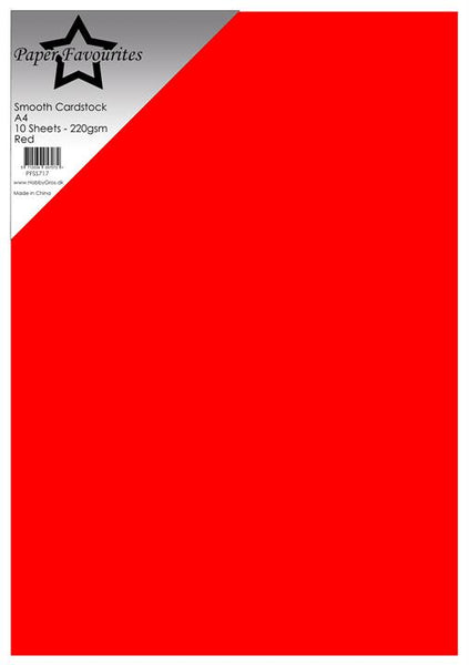 584717 Paper Favourites Smooth Cardstock "Red / Orange Red PFSS717 ...