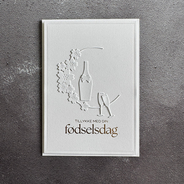 601330 Simple and Basic Press Plate / Hot Foil Plate “Fødselsdag" SBH0 ...