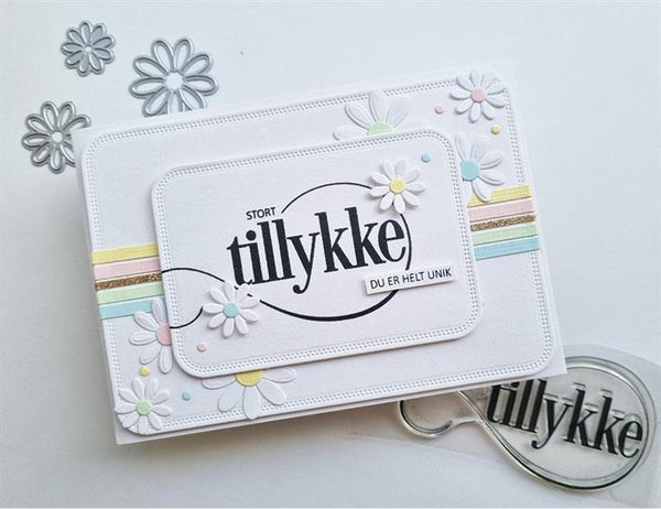 600939 Simple and basic Clearstamp "Stort Tillykke" SBC139 – HobbyGros