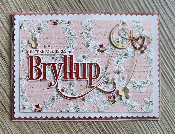 600947 Simple and basic Clearstamp "Tillykke med jeres Bryllup" SBC147 – HobbyGros