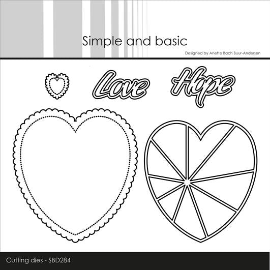 600784 Simple and Basic die "Patchwork Heart w/Scalloped Edge" SBD284 ...
