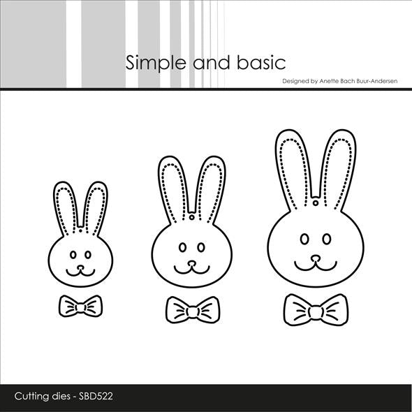 603522 Simple and Basic die "Cute rabbits" SBD522 – HobbyGros