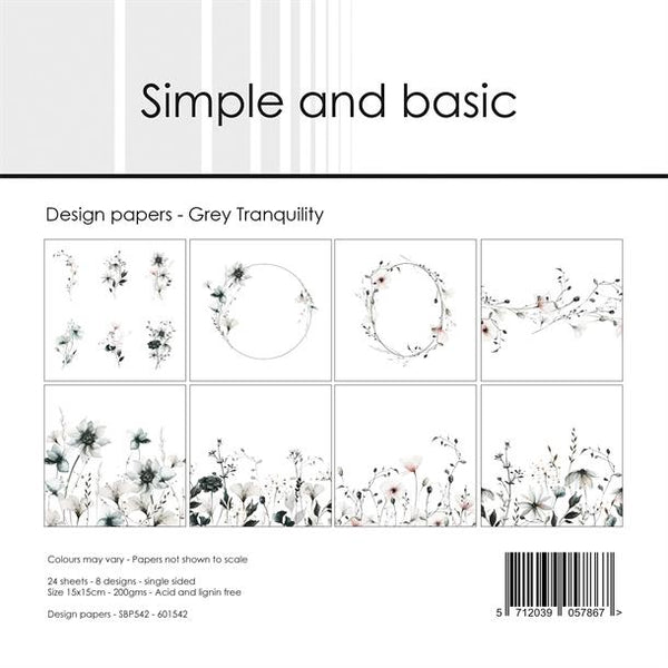 601542 Simple and Basic Design Papers "Grey Tranquility" SBP542 – HobbyGros