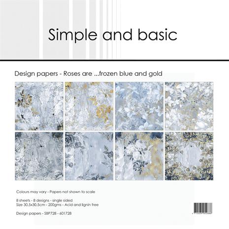 601728 Simple and Basic Design Papers "Roses are ...frozen blue and go ...