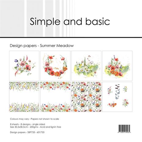 601733 Simple and Basic Design Papers "Summer Meadow" SBP733 – HobbyGros