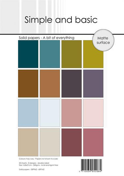 601962 Simple and Basic Design Solid Papers "A bit of everything" SBP9 ...