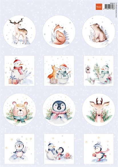 4189615 Marianne Design A4 Sheets "Minis - Merry Animals" VK9615 ...